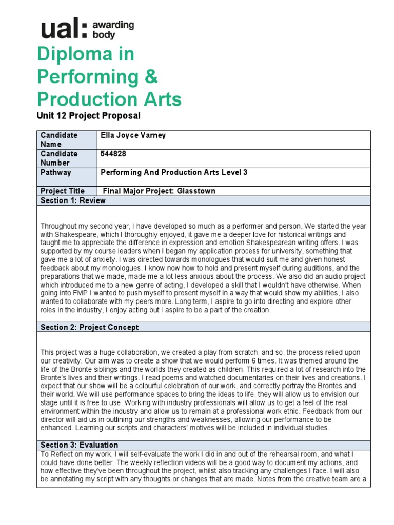 Project Proposal Form Complete | PDF | Charlotte Brontë