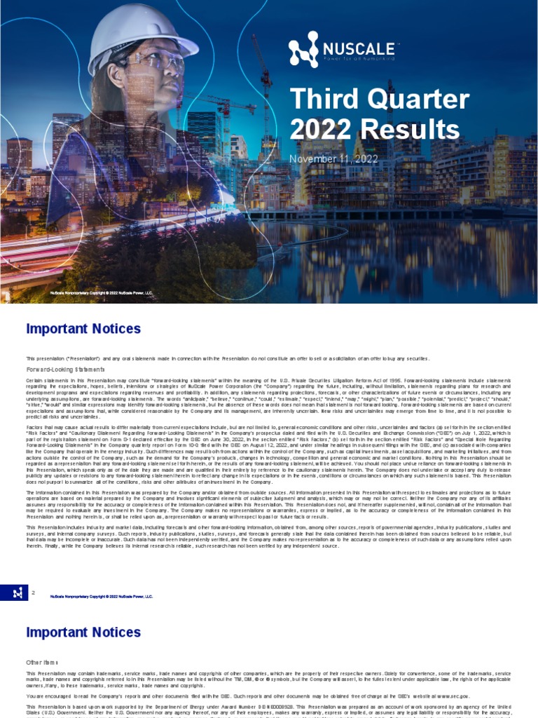 SMR 3Q22 Presentation | PDF