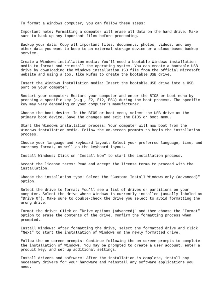 How To Install Windows | PDF | Booting | Installation (Computer Programs)