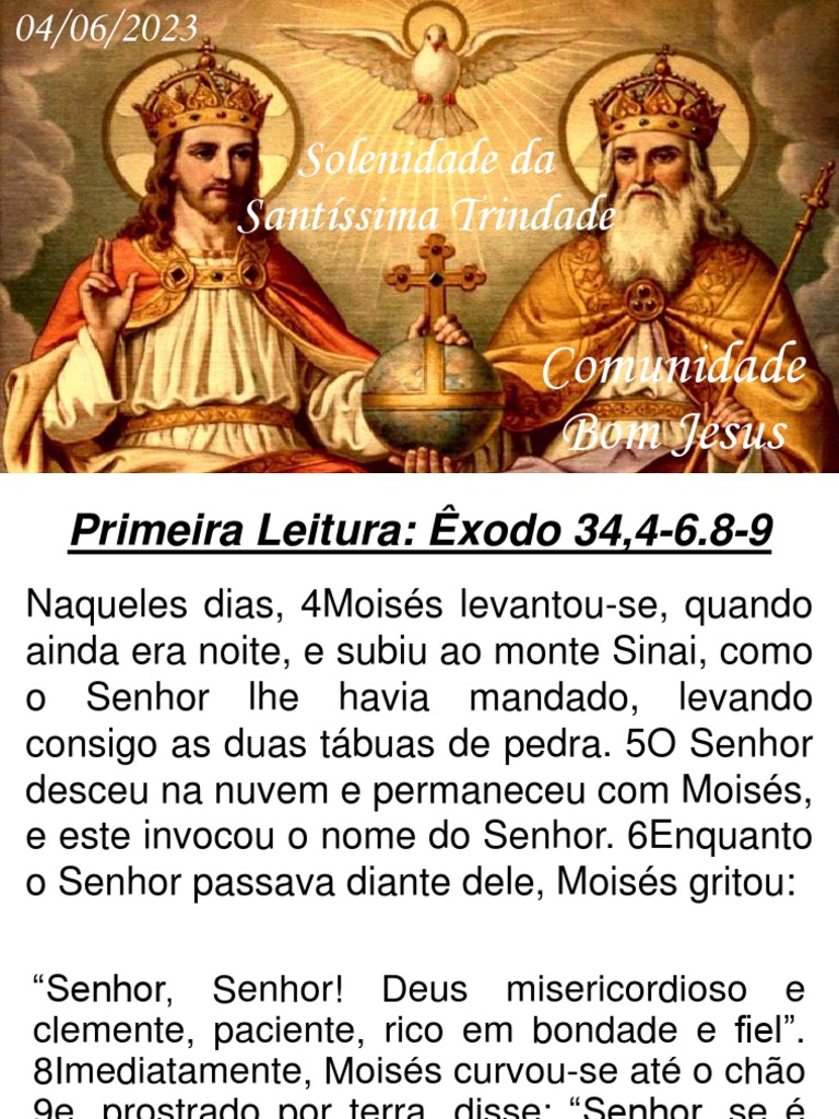 Solenidade Da Santíssima Trindade - Leituras | PDF | Trindade | Oração