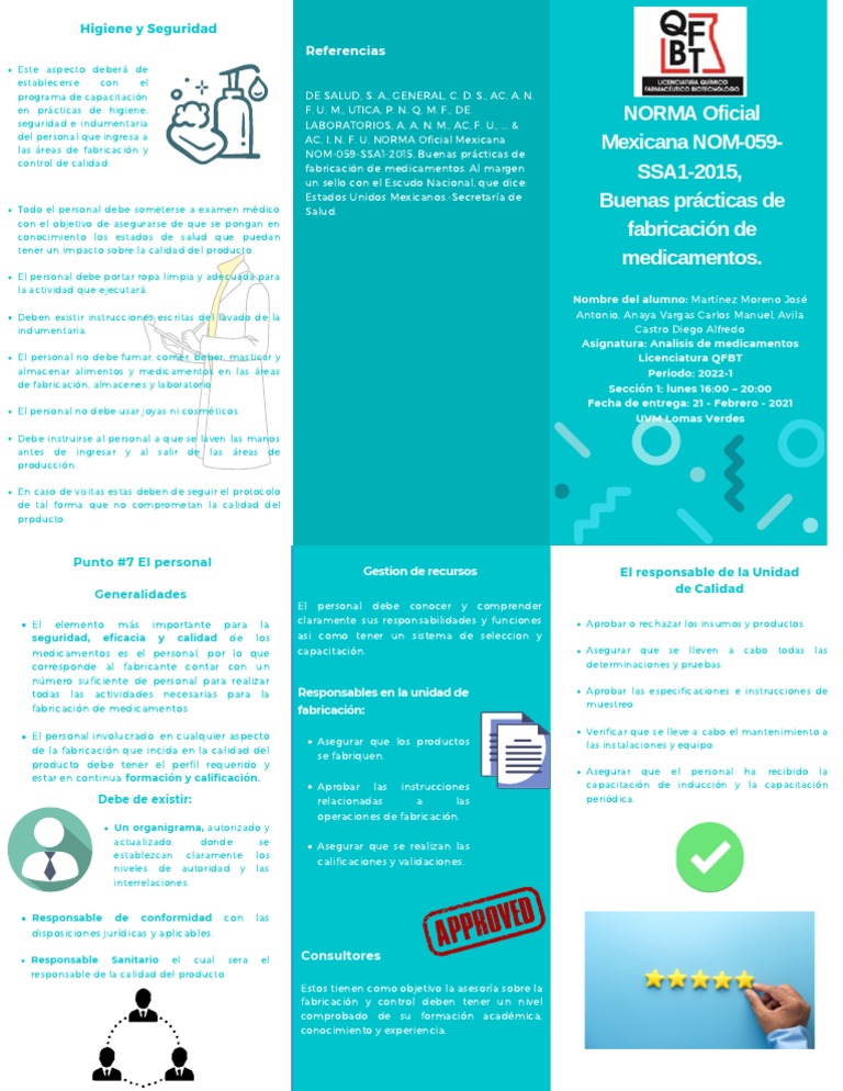 Normas de Higiene y Seguridad en Fabricación | PDF