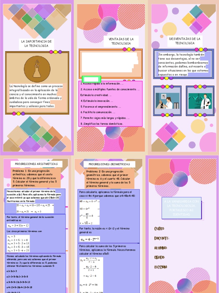 Triptico Matematica | PDF | Cognición | Matemáticas