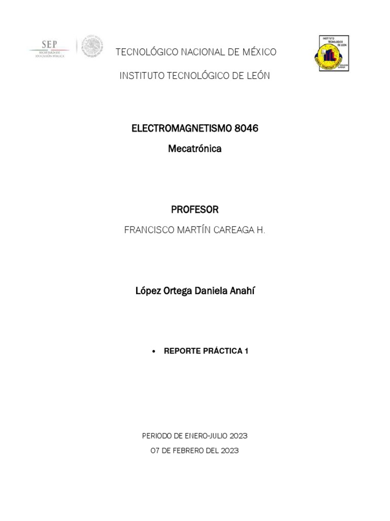 Reporte Práctica 1 Electro | PDF