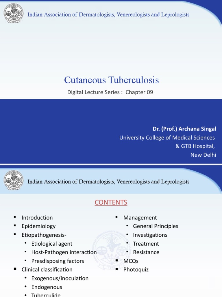 Cutaneous T.B | PDF | Tuberculosis | Infection
