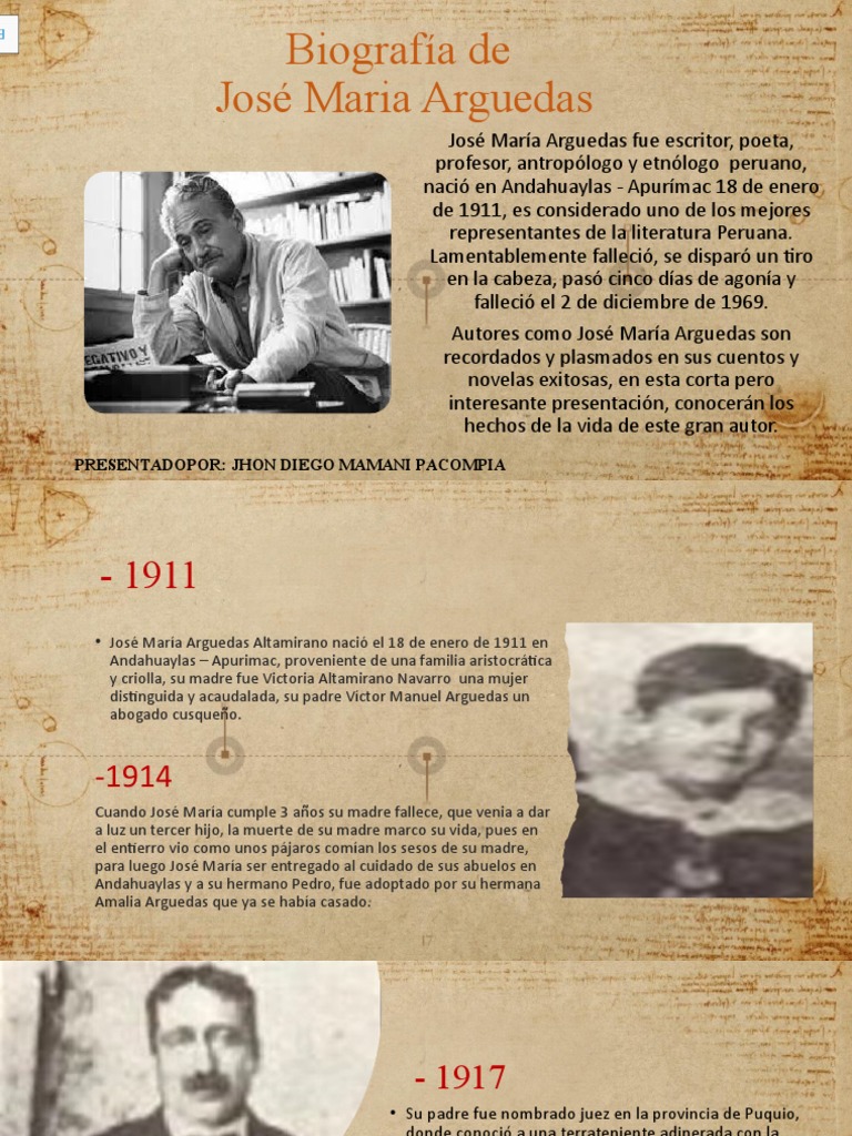 Biografia de Jose Maria Arguedas Definitivo | PDF
