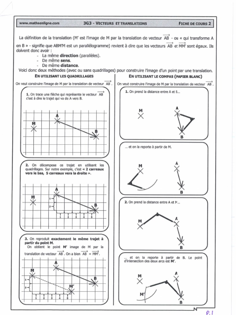 Vecteurs Exercices | PDF