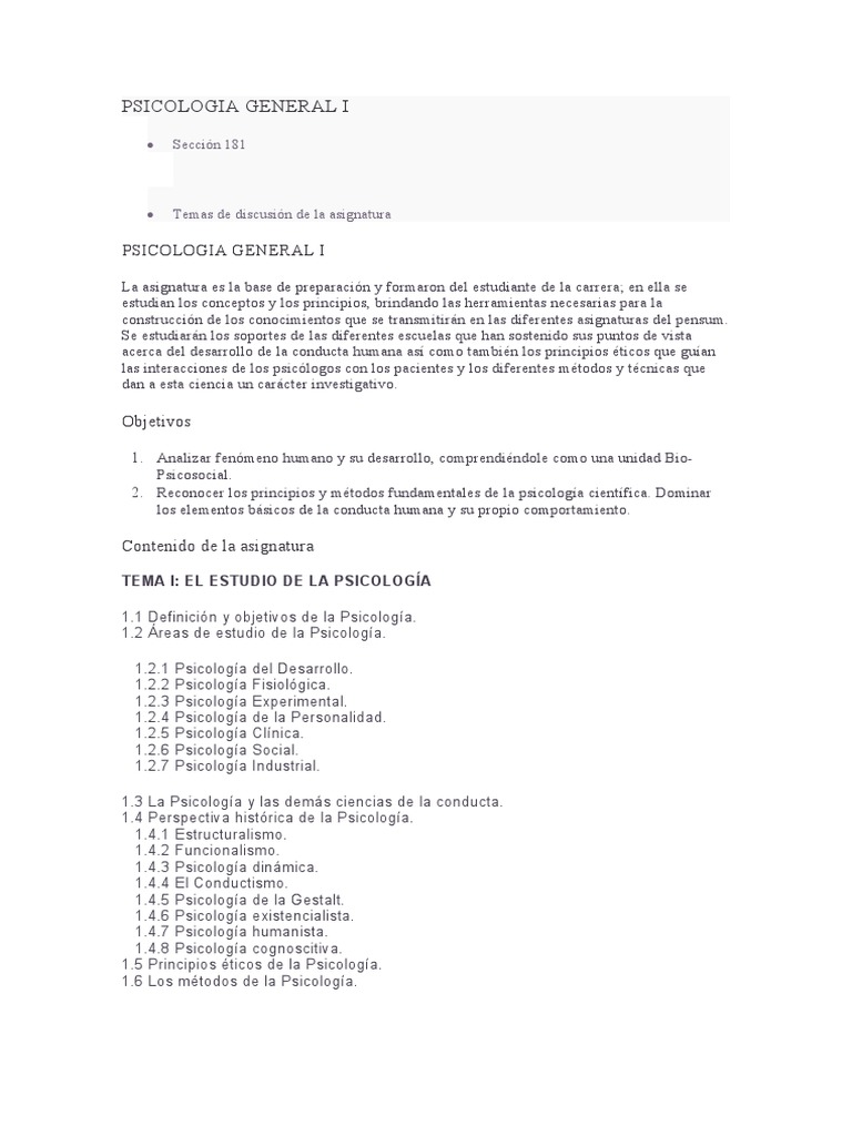 Programa de Clases | PDF