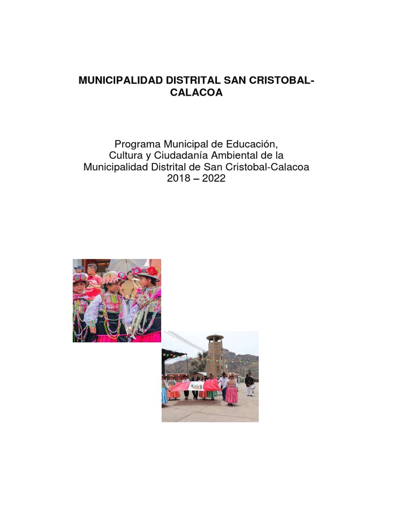 Programa Educca San Cristobal 2 | PDF | Sustentabilidad | Entorno natural