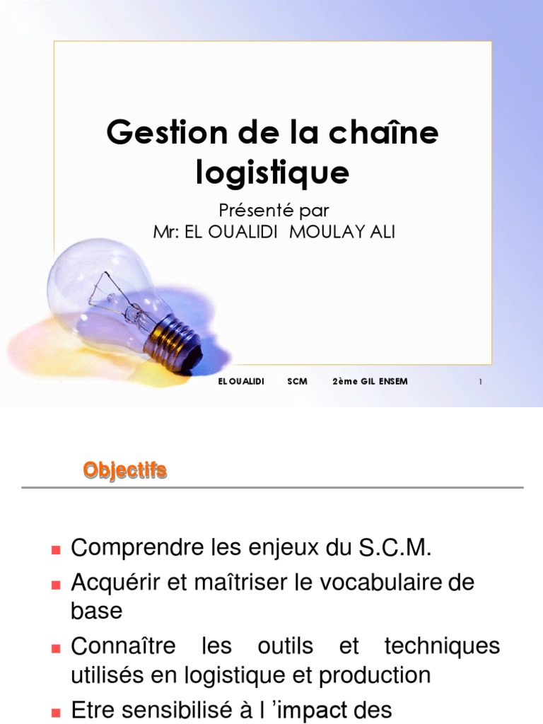 Cour Chaine Logistique | PDF | Logistique | Gestion de la chaîne logistique