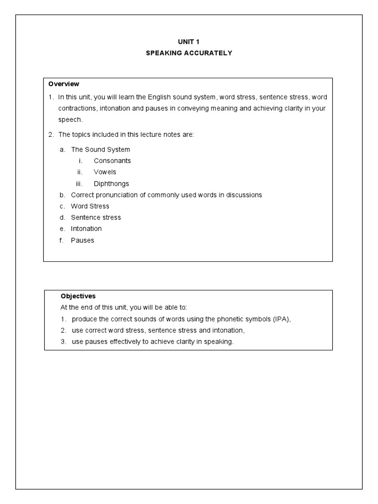 Lpe2301 Lecture Notes - Unit 1 | PDF | Stress (Linguistics) | English ... Lpe2301 Lecture Notes - Unit 1 | PDF | Stress (Linguistics) | English ...