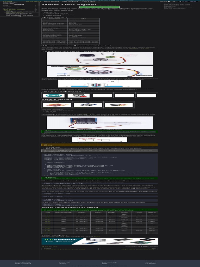 Water Flow Sensor - Seeed Studio Wiki | Download Free PDF | Flow ...