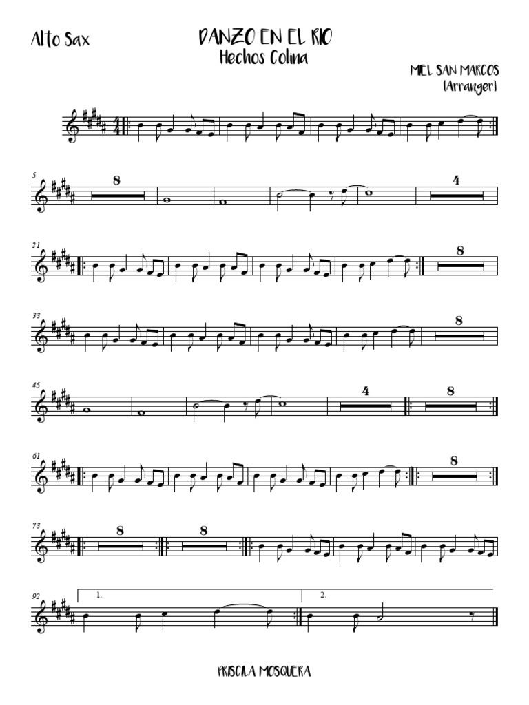 Danzo en El Rio - Alto Sax | PDF