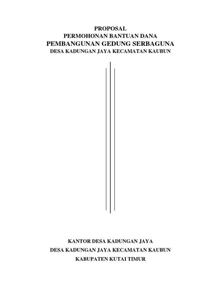 Proposal Gedung Serba Guna | PDF