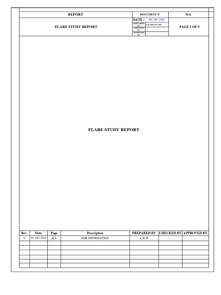 Flare Study Report | PDF | Mach Number | Flow Measurement