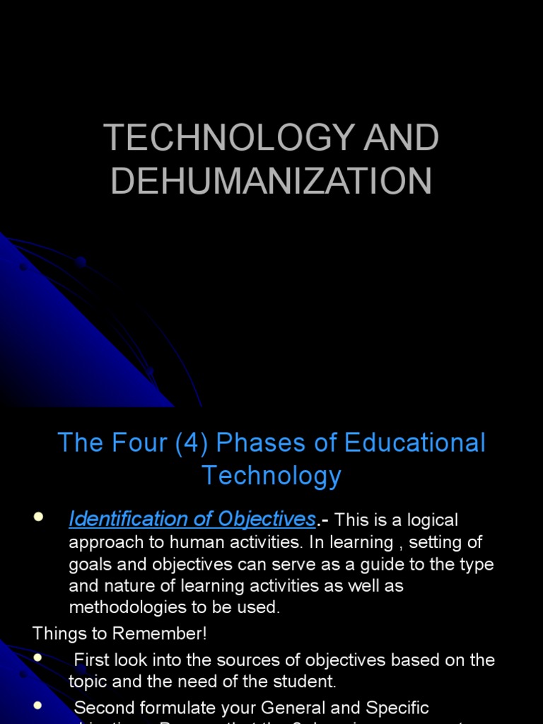 Technology and Dehumanization | PDF | Learning | Teachers