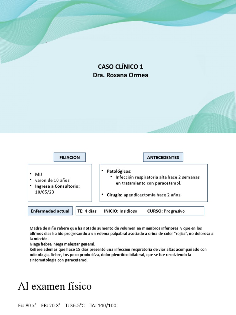 Caso Clinico 1 | PDF | Enfermedades y trastornos | Especialidades Medicas