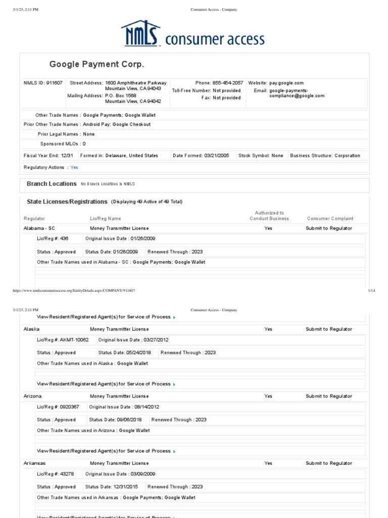 Nmls Consumer Access Licenses New York | PDF