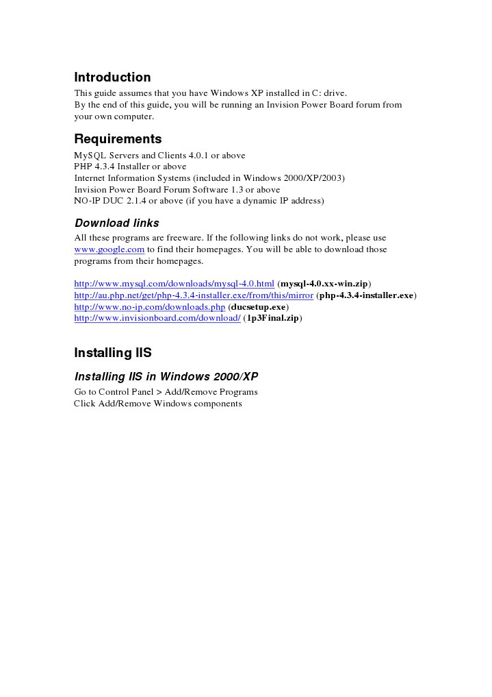 How To Run Your Own IPB Forum in Your Local PC Using IIS | PDF | Internet Information Services ...