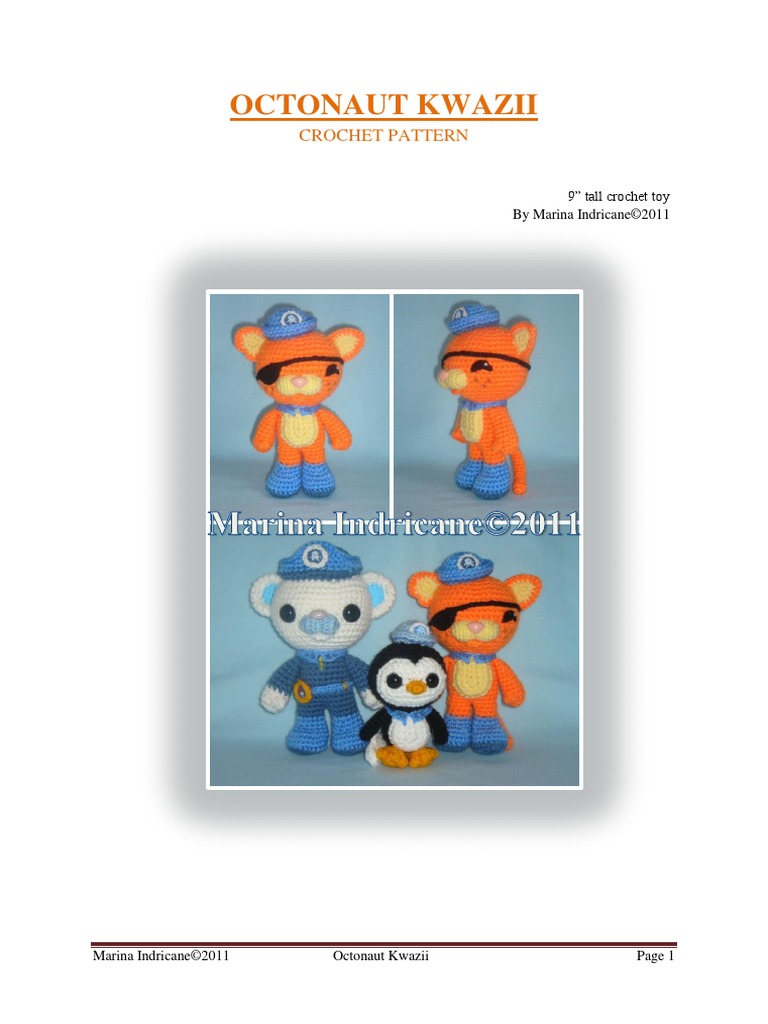 Octonauts Kwazii-1 | PDF | Crochet | Yarn