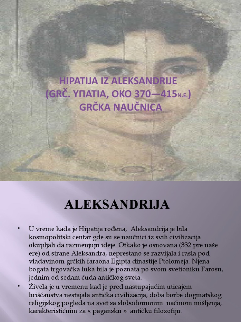 Hipatija iz Aleksandrije | PDF