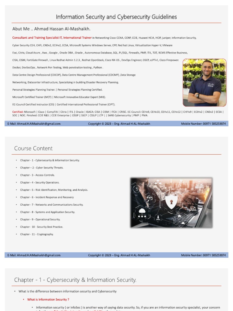 Information Security and Cybersecurity Guidelines | PDF