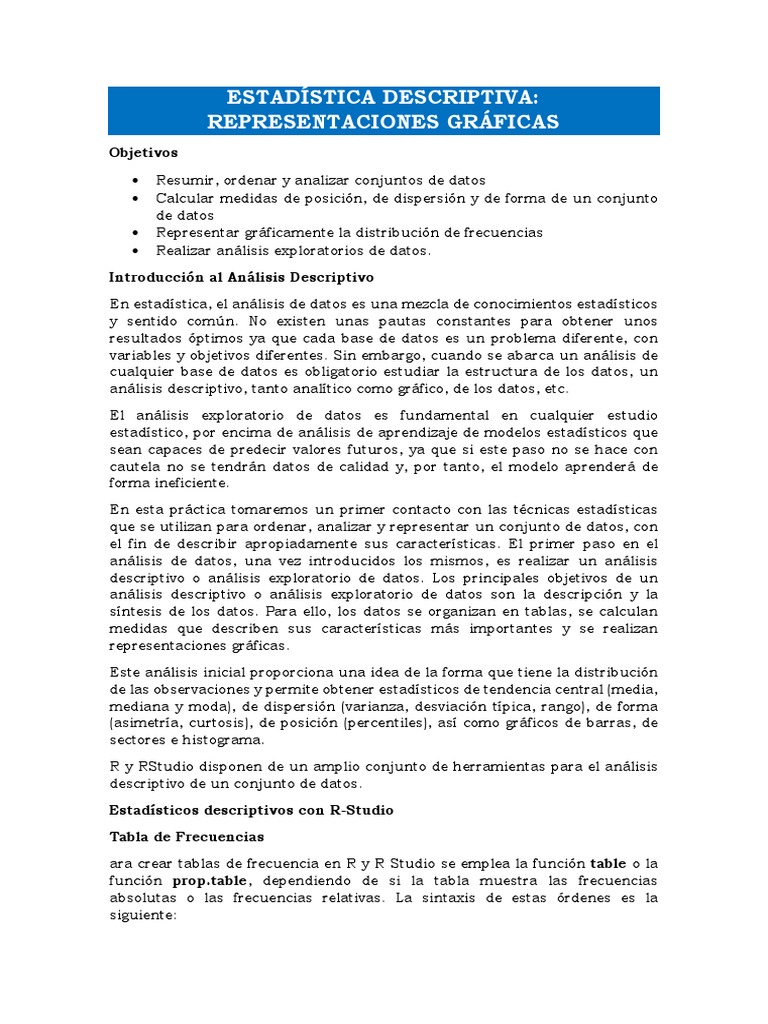 RStudio Graficas - Estadistica Descriptiva | PDF | Estadísticas descriptivas | Cuantil
