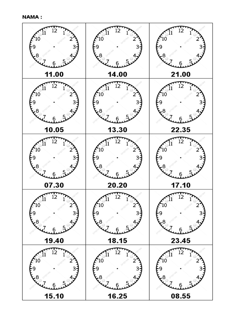 Soal Matematika Jam Kelas 2 SD | PDF