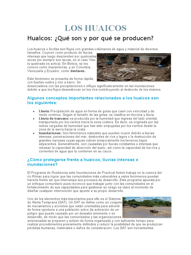 Los Huaicos | PDF | Precipitación | Inundar