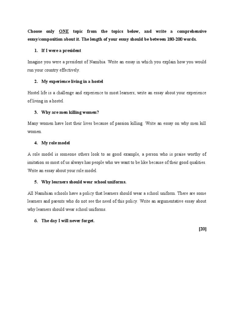 English Grade 8, Paper 2 | PDF