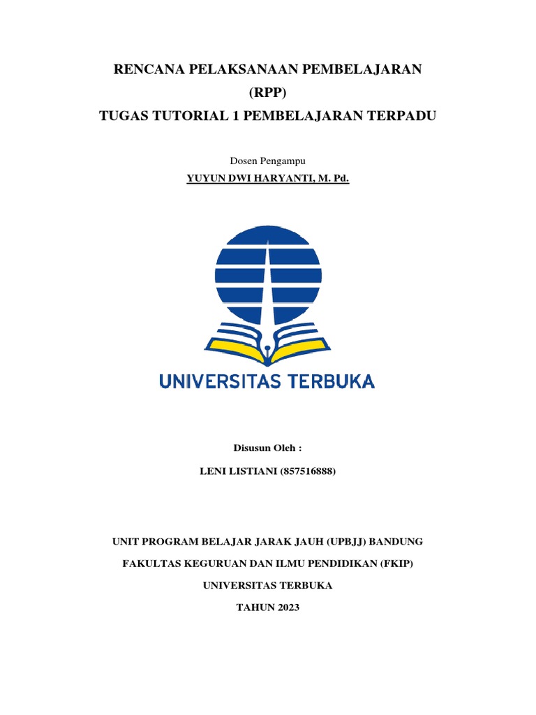 Leni Listiani Tugas RPP Kelas Atas | PDF