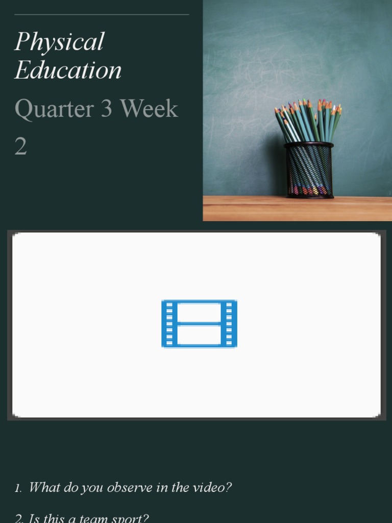 Physical Education: Quarter 3 Week 2 | PDF | Softball | Batting (Baseball)