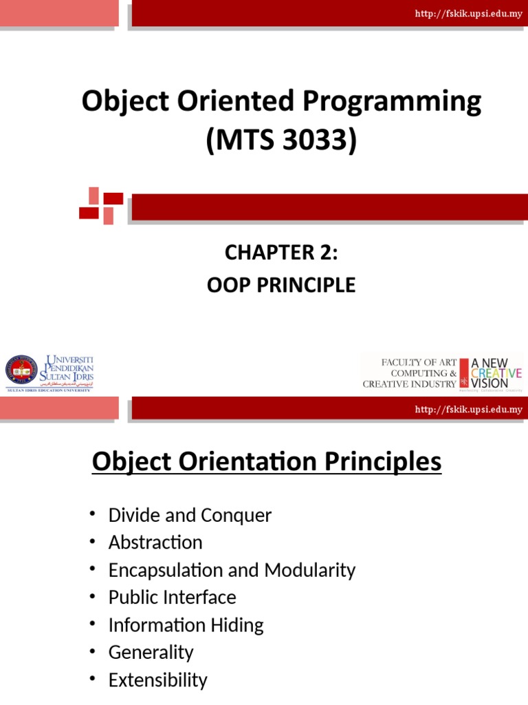 Chapter 2 Oop Principle Pdf Object Oriented Programming Object Computer Science 