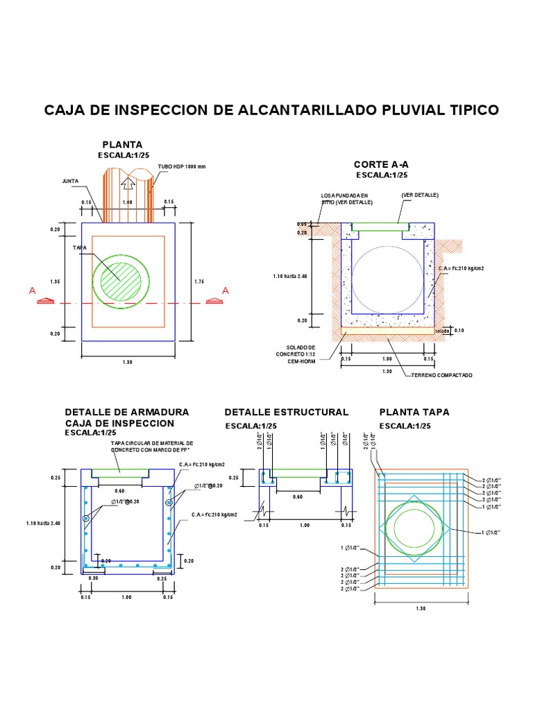 Caja de Inspección Alcantarillado Pluvial | PDF