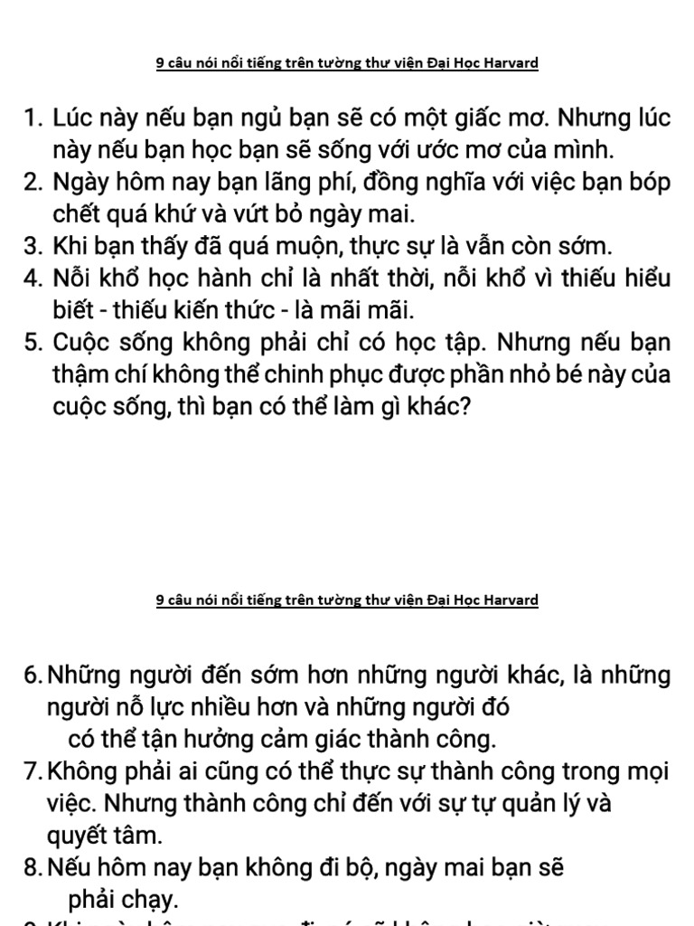 9 Cau Noi Noi Tieng | PDF