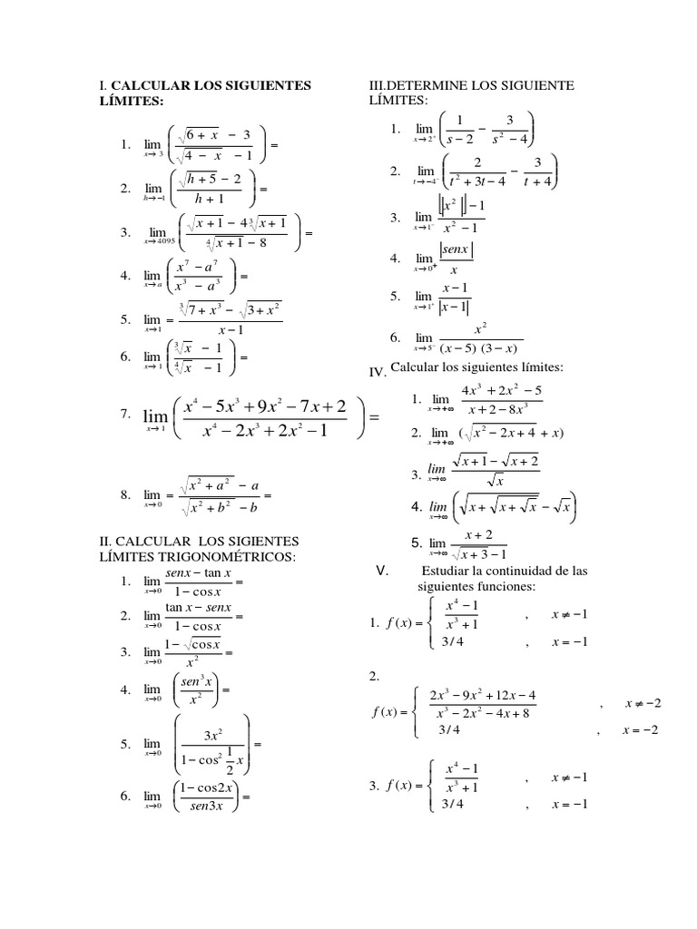 Laboratorio Limites y Continuidad | PDF