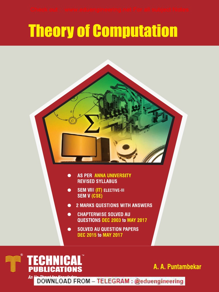 Theory Of Computation Eduengg Pdf Algorithms Theory Of Computation