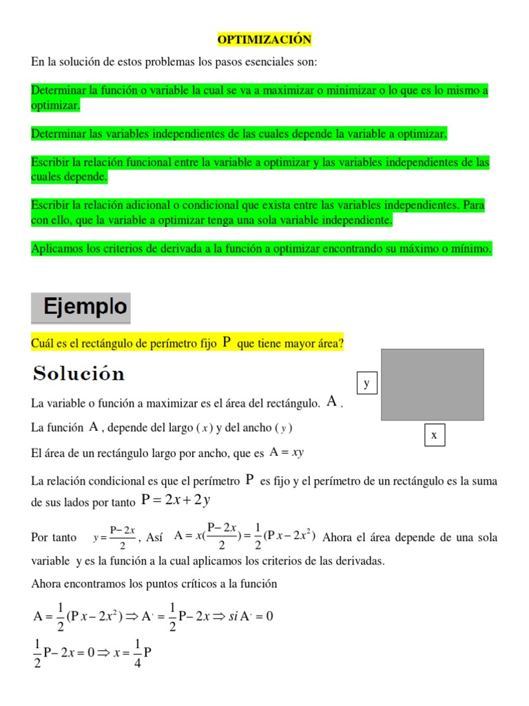 Parte III. Aplicaciones de La Derivada | Descargar gratis PDF | Optimización Matemática ...