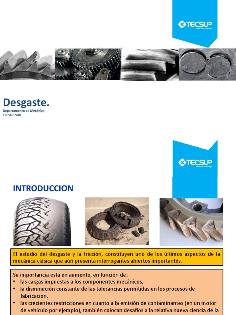 Tipos y Efectos del Desgaste en Mecánica | PDF | Mecanica clasica ...