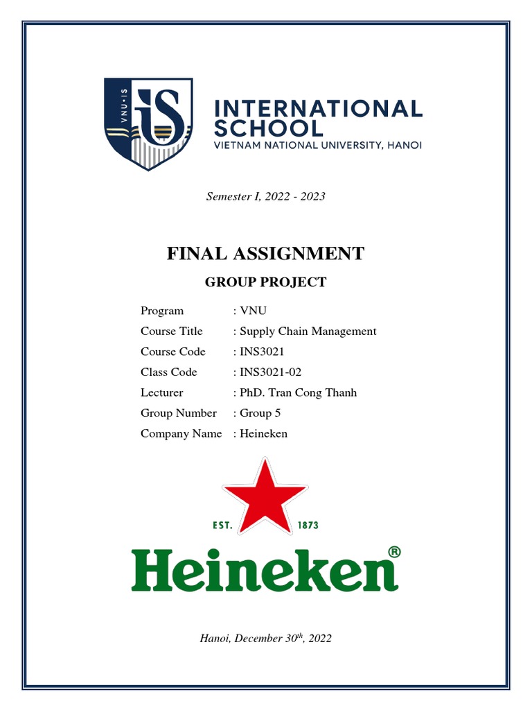 Supply Chain Insights for VNU Students | PDF