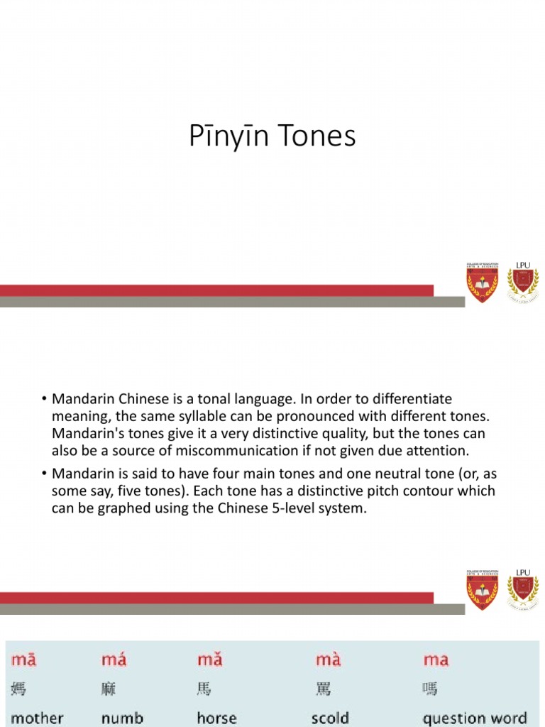 2 - Tones | PDF | Standard Chinese | Tone (Linguistics)