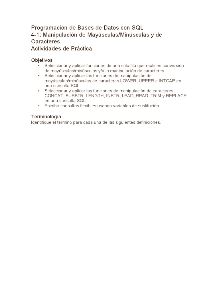 Prueba Seccion4 | PDF | SQL | Gestión de datos