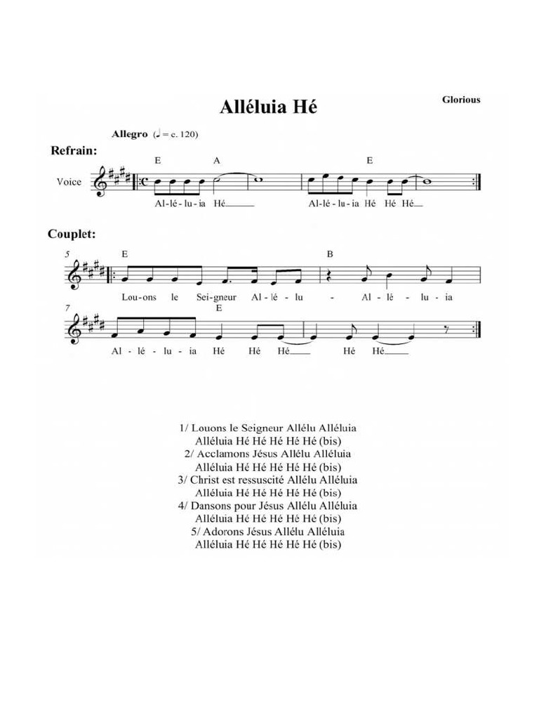 Alléluia Hé | PDF