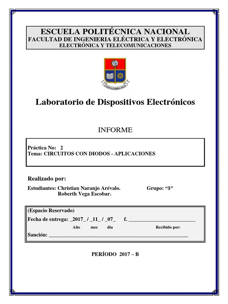 Inf2 Gr2VEGA-ESCOBAR CPR2 | PDF | Diodo | Electrónica