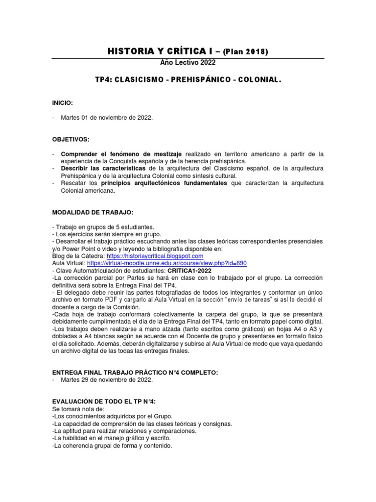 2022 Consignas TP N°4 | PDF | Renacimiento