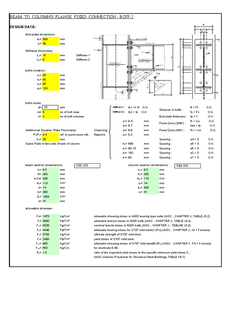 Flange Fixed Joint B | Download Free PDF | Yield (Engineering) | Stress ...