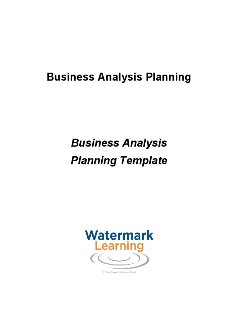 MAXWELL BA Planning Template | PDF | Business Analysis | Risk