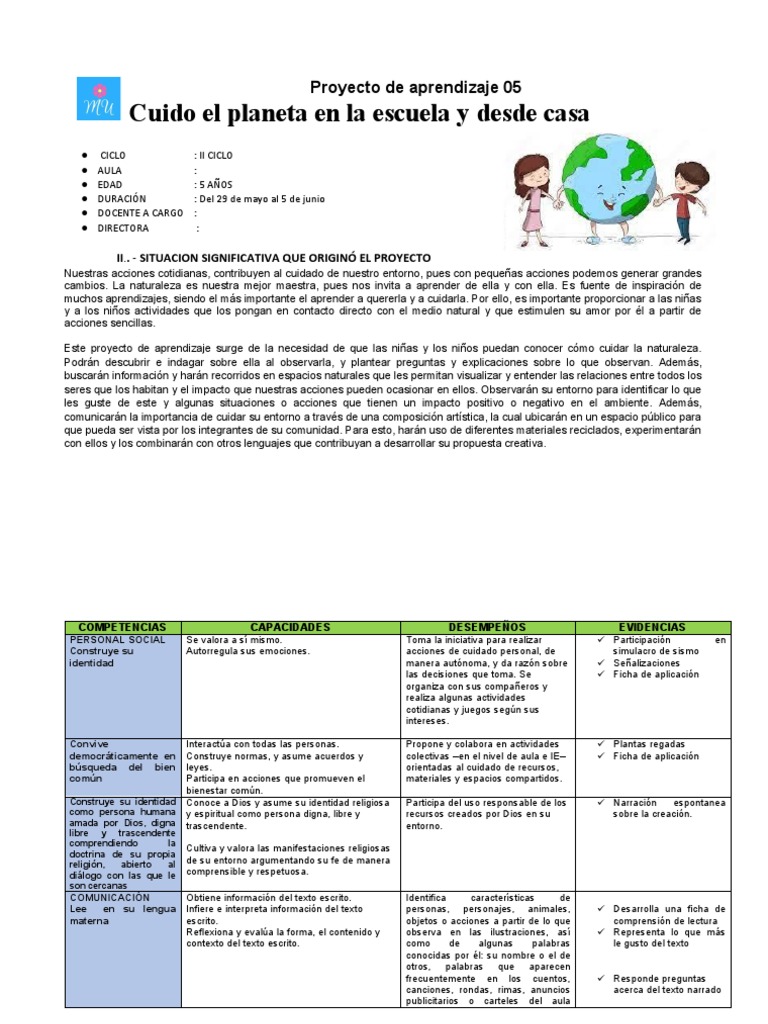 Cuidado del Planeta en la Escuela | PDF | Aprendizaje | Información
