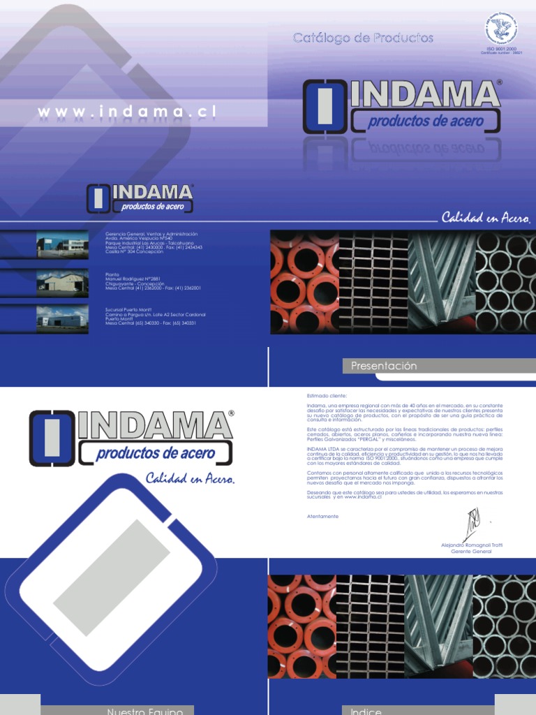 catalogo-ACEROS INDAMA | PDF | Business | Sector secundario de la economía