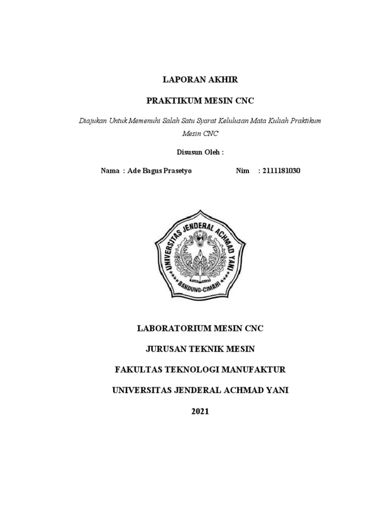 Laporan Akhir Praktikum Mesin CNC | PDF