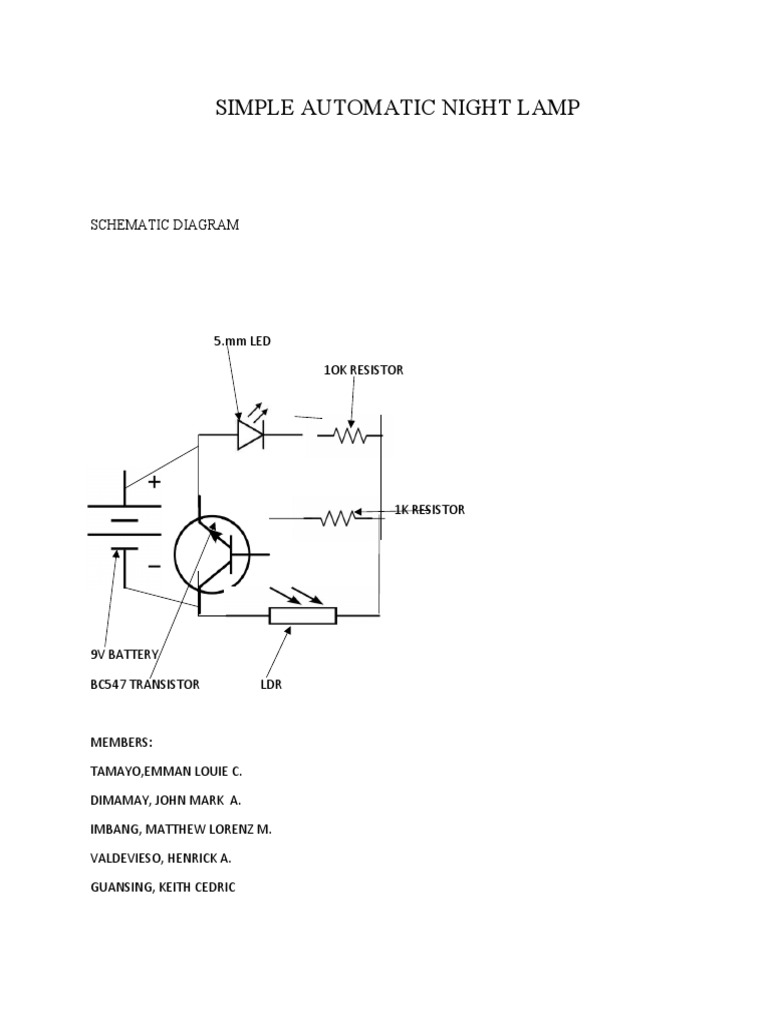 SIMPLE AUTOMATIC NIGHT LAMP | PDF